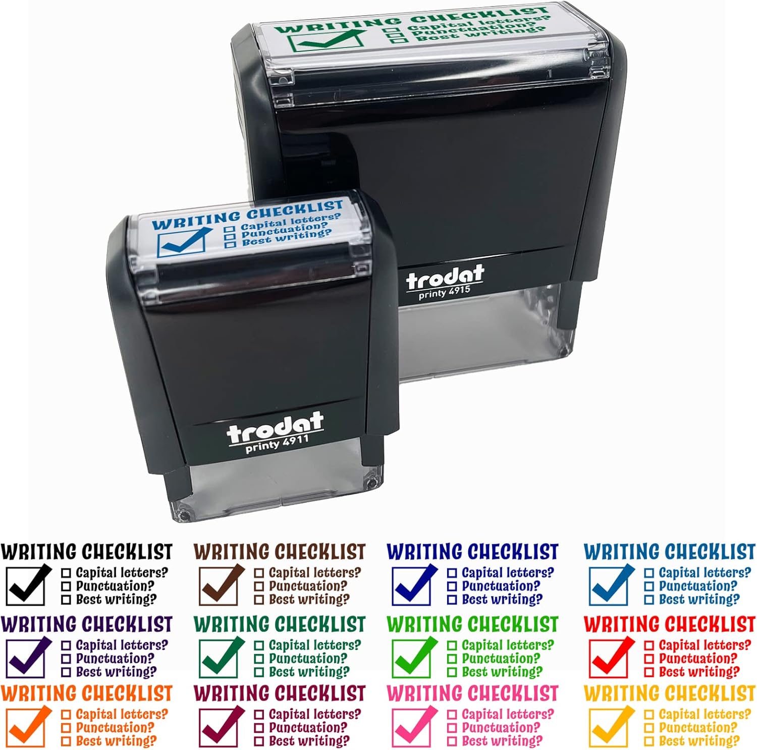 Amazon.com : Writing Checklist Teacher Student School Self-Inking ...