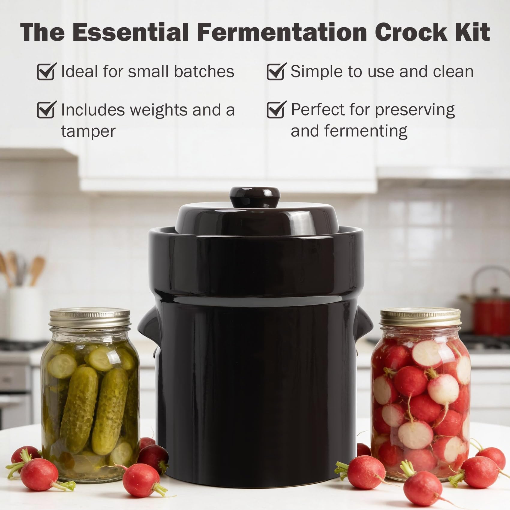 Snapklik.com : Seeutek Fermentation Crock Jar 5 Liter / 1.3 Gallon ...