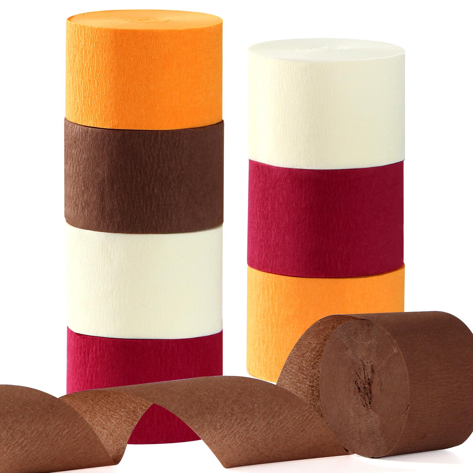Amazon.com: Beige-Orange Brown Fall Party-Decorations Streamers - 8 ...