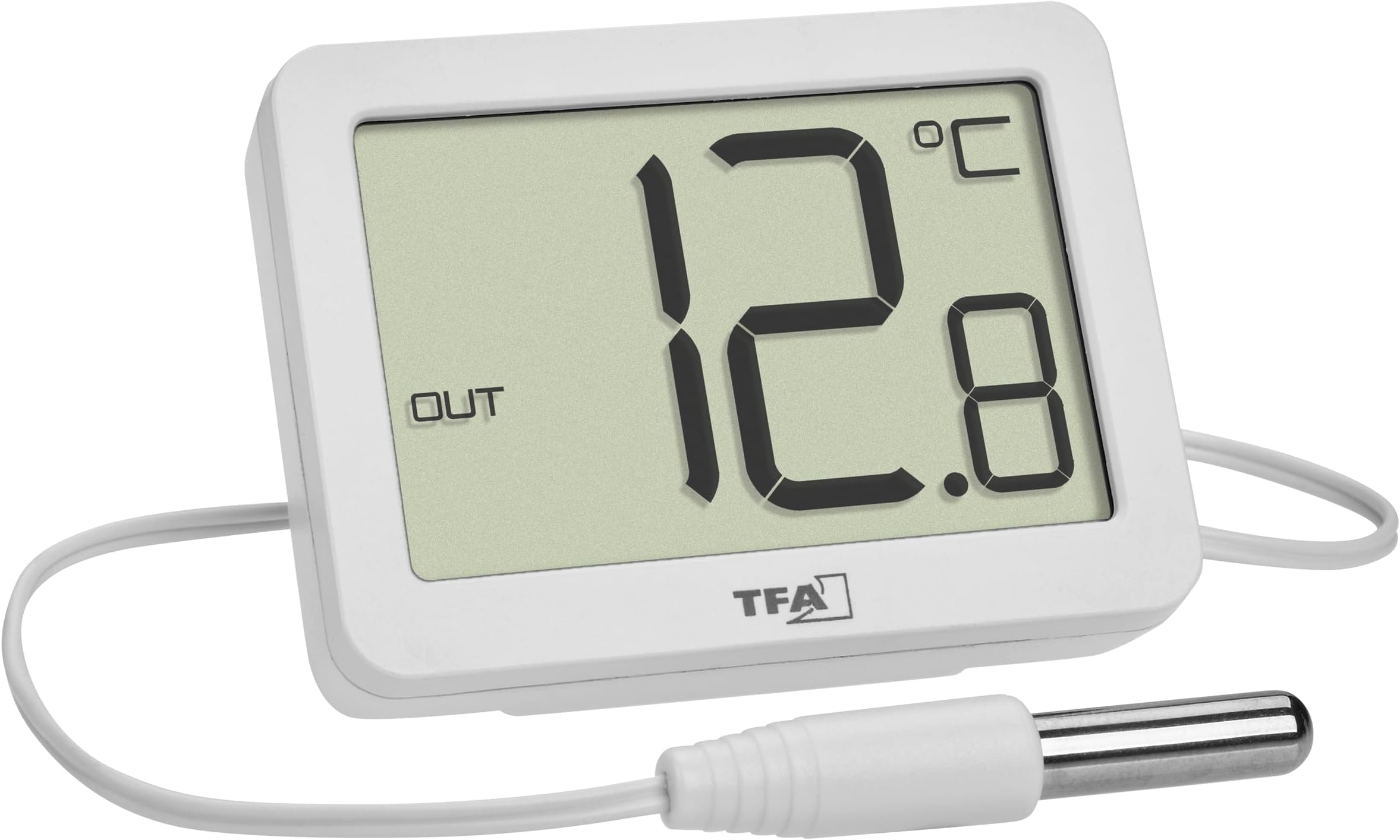 TFA Dostmann Digitales Thermometer, inkl wasserdichter Temperaturfühler ...