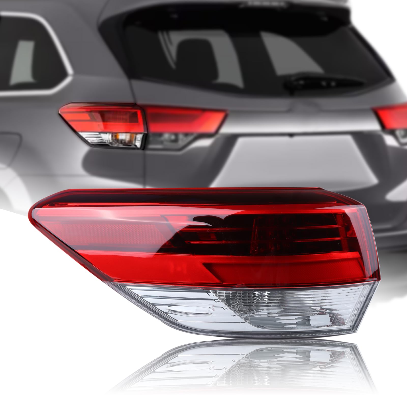 Duolctrams Outer LED Tail Light Rear Lamp Assembly Compatible with 2017 ...