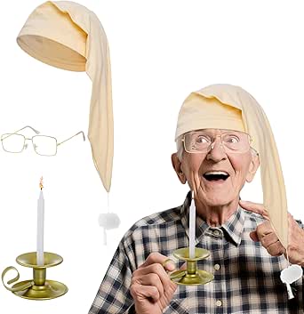 Amazon.com: cnomg Men's Night Sleeping Cap Adjustable Pajama Cap White ...