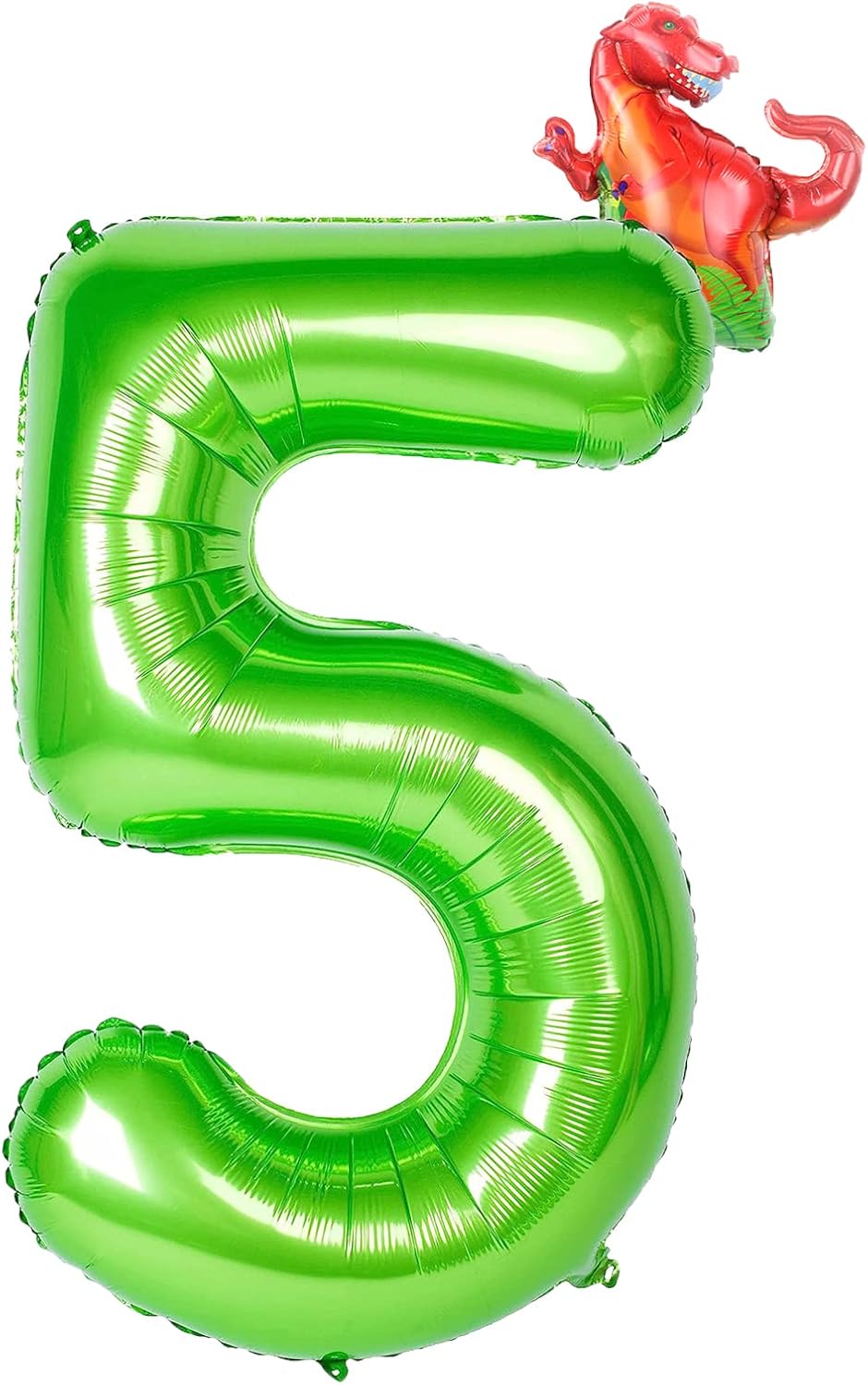 Amazon.com: 40 Inch Green Number 5 Dinosaur Balloons,5rd Birthday ...