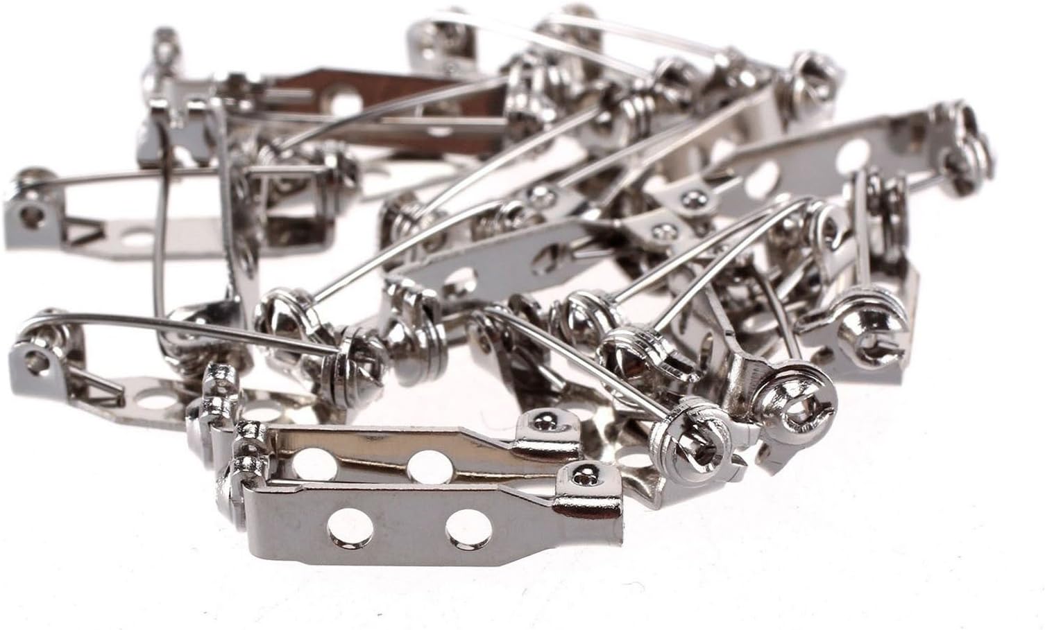 Amazon.com: 50pcs Safety Rolling Catch Brooch BAR PINS Badge Fasteners ...