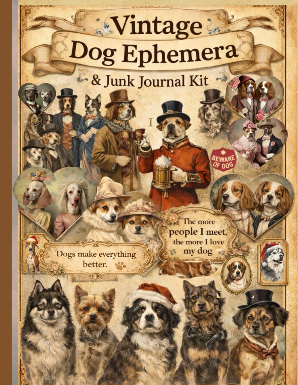 Vintage Dog Ephemera & Junk Journal Kit: 200+ Vintage Dog Illustrations ...