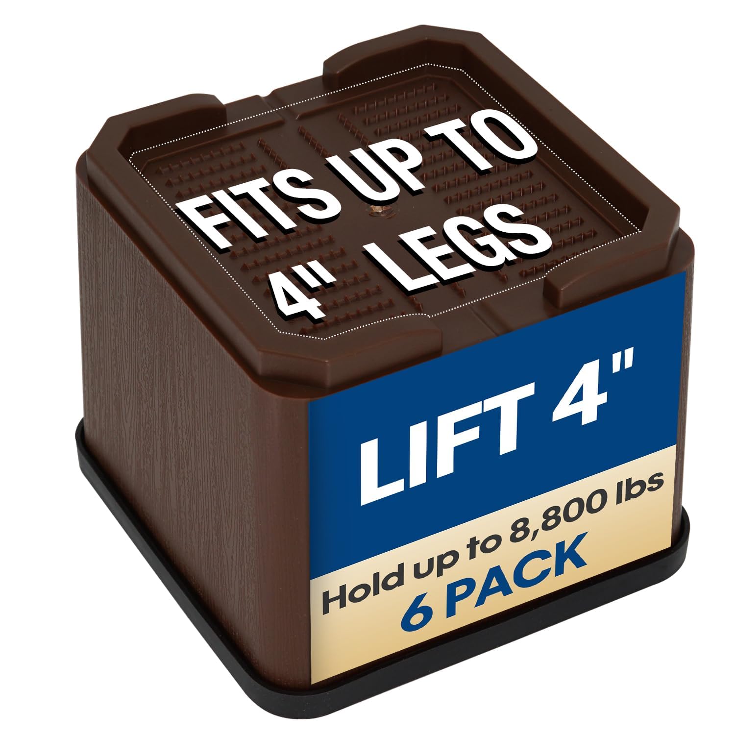 Amazon.com: aspeike 4 inch Bed Risers - Heavy Duty Furniture Lifts for ...