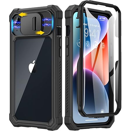 Amazon.com: SUPFINE for iPhone 14 Case with Slide Camera Cover,[10 FT ...