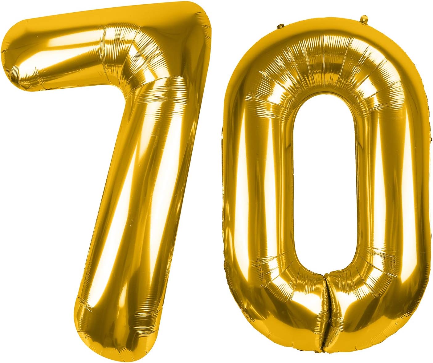 Amazon.com: 40 Inch Gold 7 0 Number Balloons Giant Jumbo Number 70 Foil ...