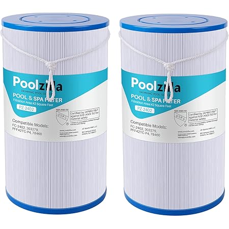 Amazon.com : Poolzilla 2-Pack Spa Filter Replacement Cartridge, FC-2402 ...