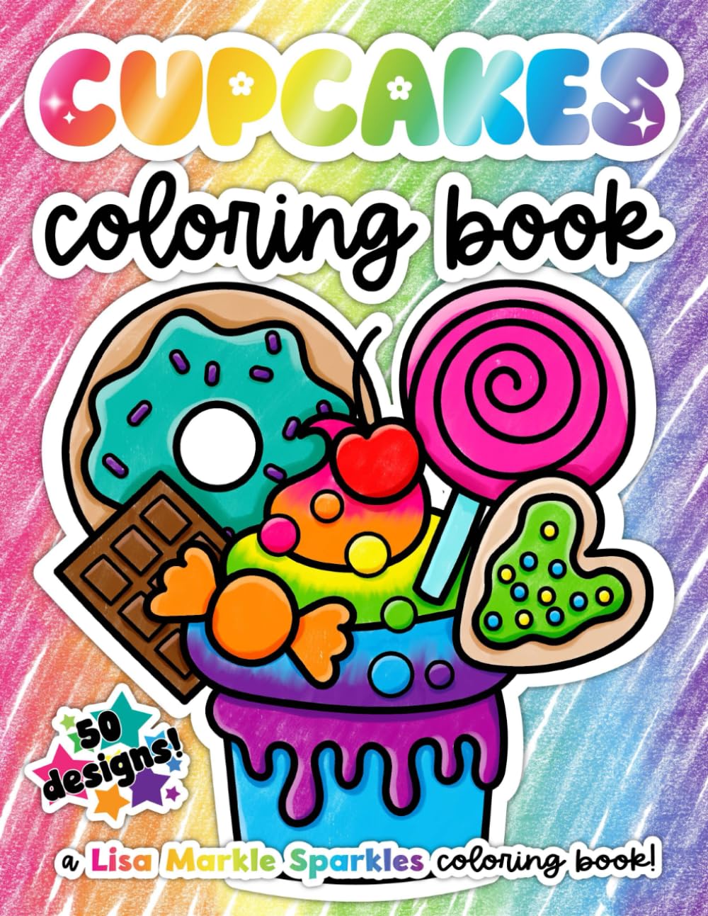 Amazon.com: Cupcake Coloring Book: Cute Sweet Simple Cupcake Coloring ...