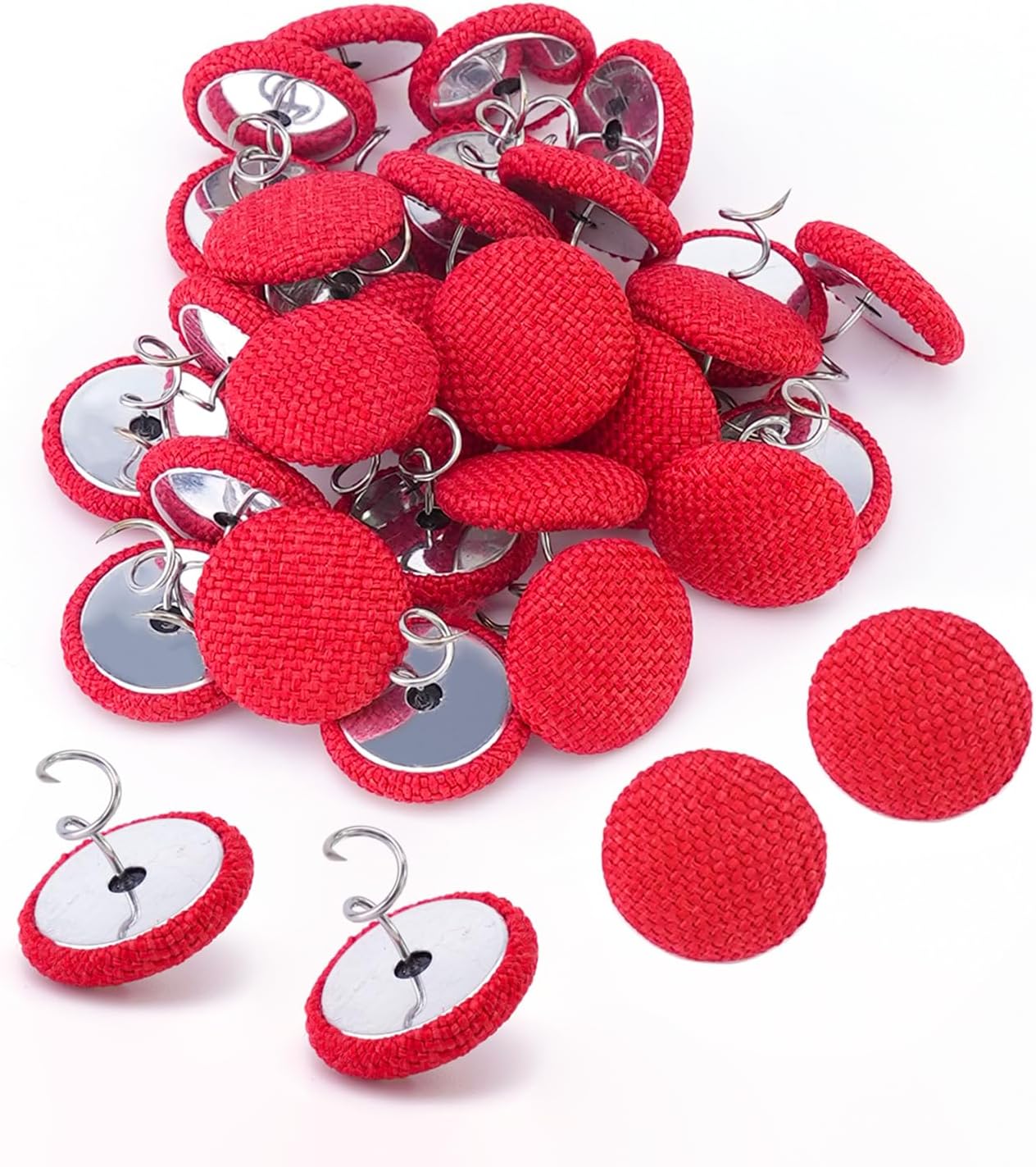 Amazon.com - 25 Pcs Upholstery Tacks-Fabric Covered Button Twist Pins ...