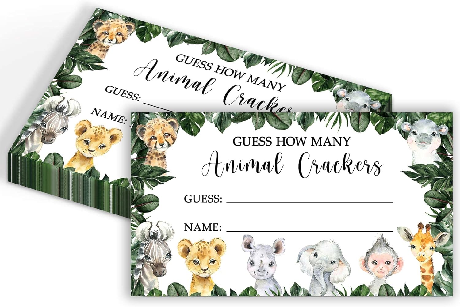 Safari Guess How Many Animal Crackers Guessing Game, Jungle Animals ...