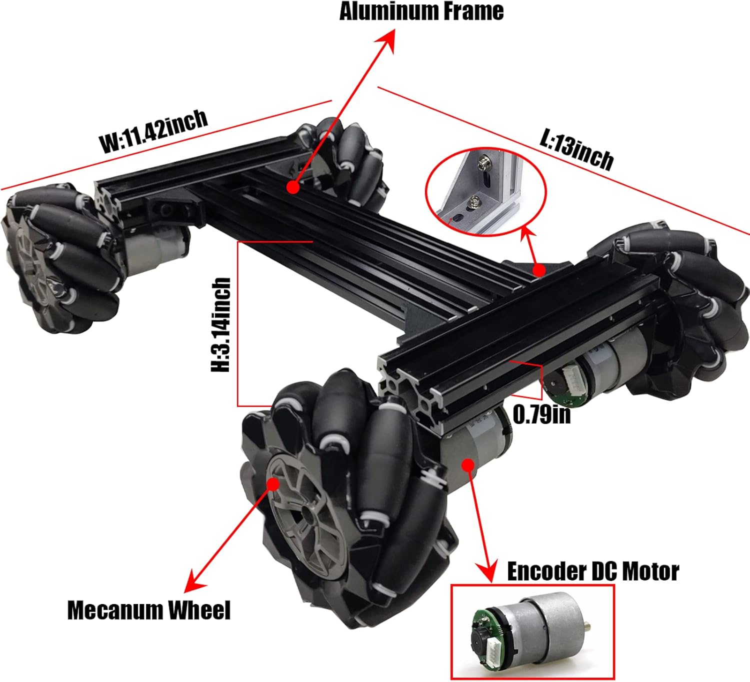 Smart 4WD Mecanum Wheel Metal Robot Car Chassis Kit Australia | Ubuy