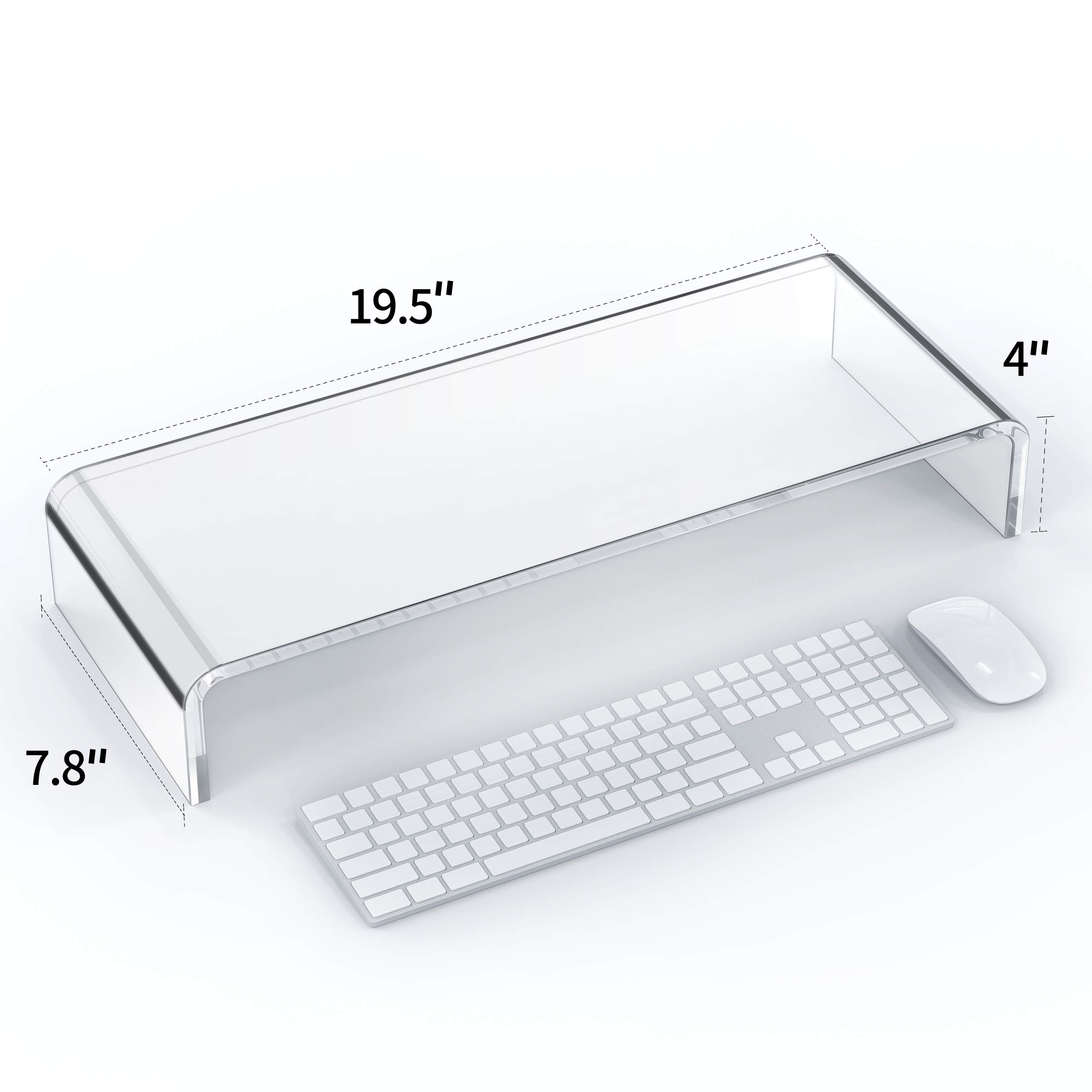 Acrylic Computer Monitor Stand Riser Acrylic Monitor Stand Riser Clear ...