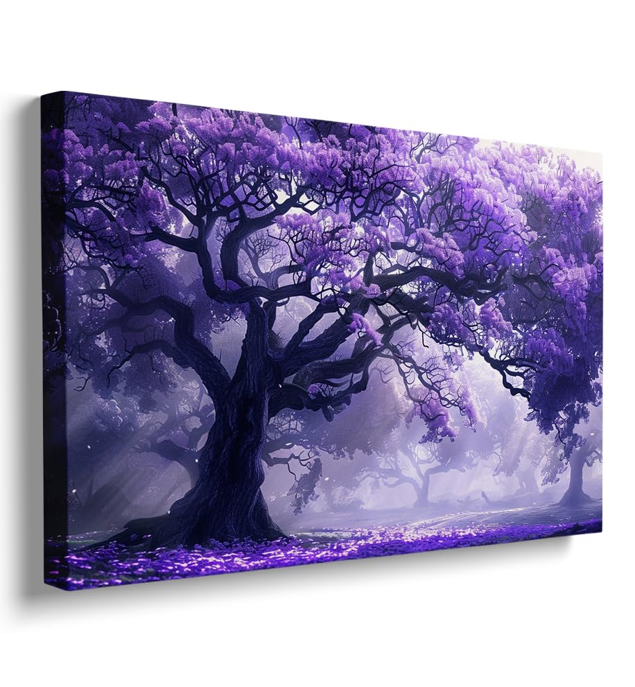 Obra De Arte En Color Morado Y Gris