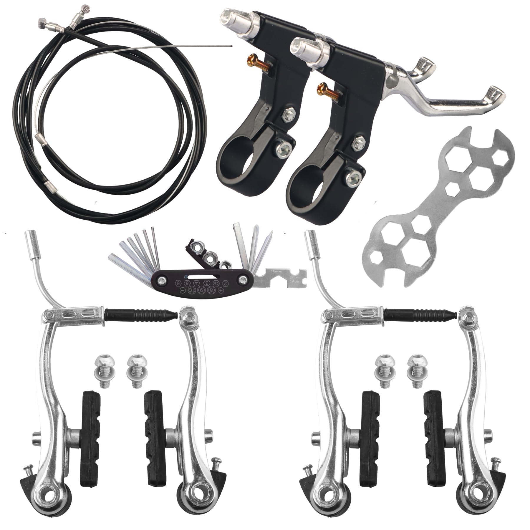 Snapklik.com : RAHQHD Complete Bike Brakes SetInner And Outer Callipers ...