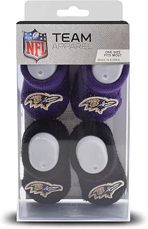Amazon.com: FBF - NFL Team Logo & Colors Infant Bootie Socks 0-12 ...