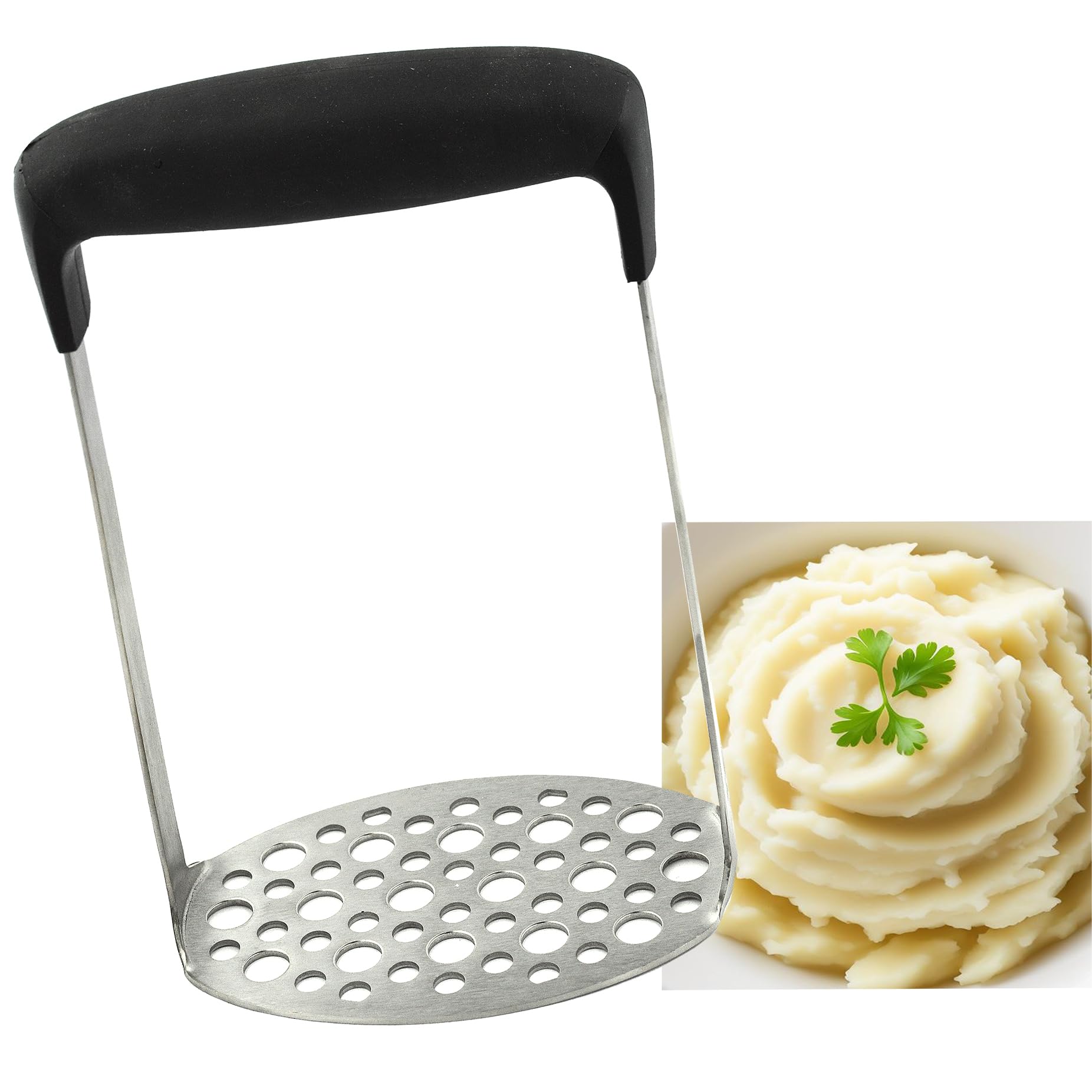 Amazon.com: Potato Masher, Heavy Duty Mashed Potatoes Masher, Stainless ...