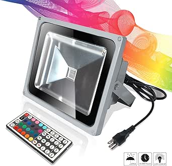 eTopLighting RGB LED Flood Light, Outdoor Color Changing Floodlight ...