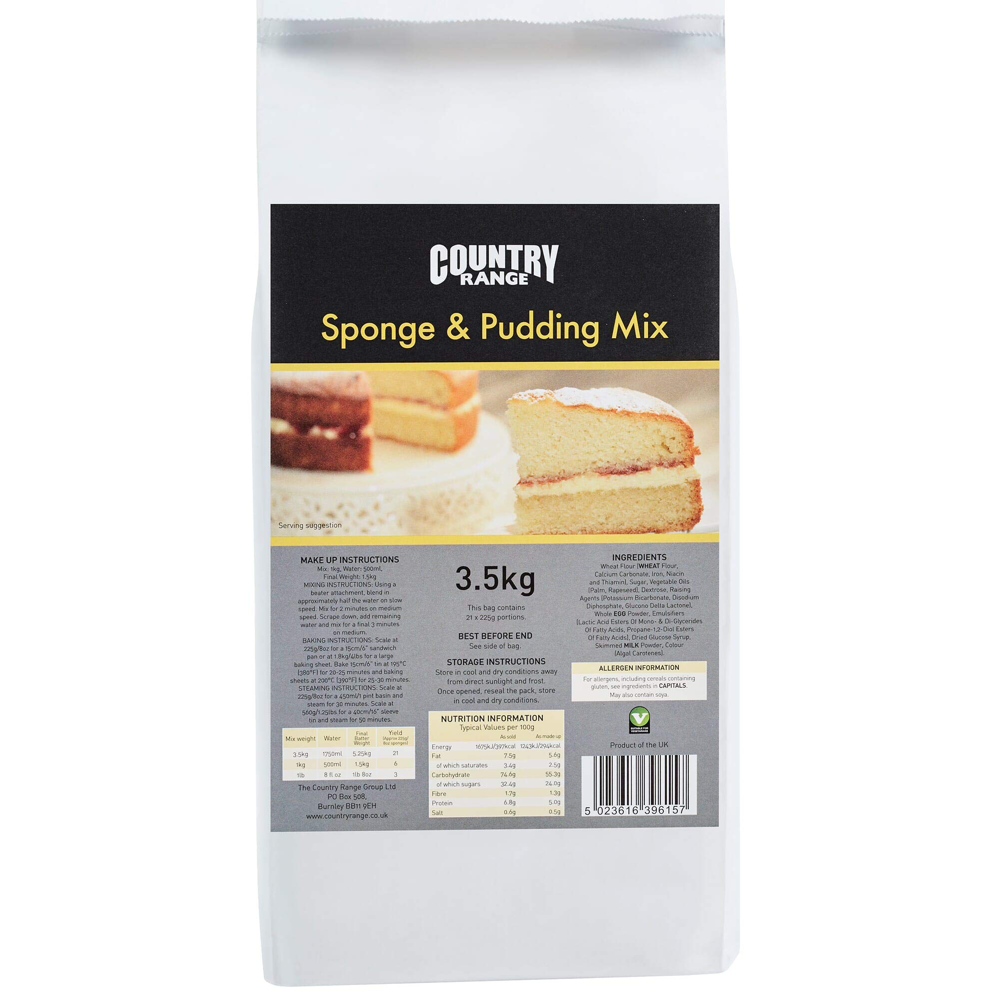 Country Range Sponge & Pudding Mix - 1x3.5kg : Amazon.co.uk: Grocery