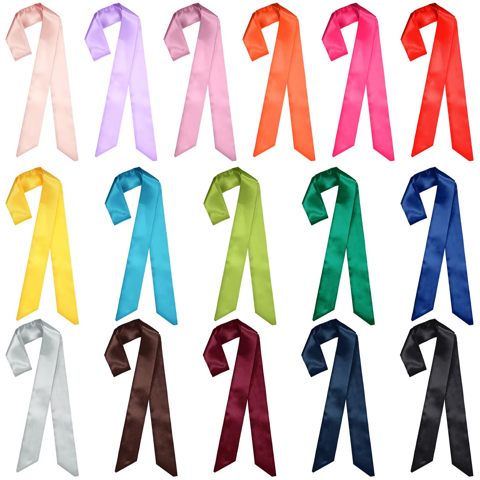 Geyoga 16 Pack Hair Ribbons for Women 40 Inches Neck Scarf Purse Scarf ...