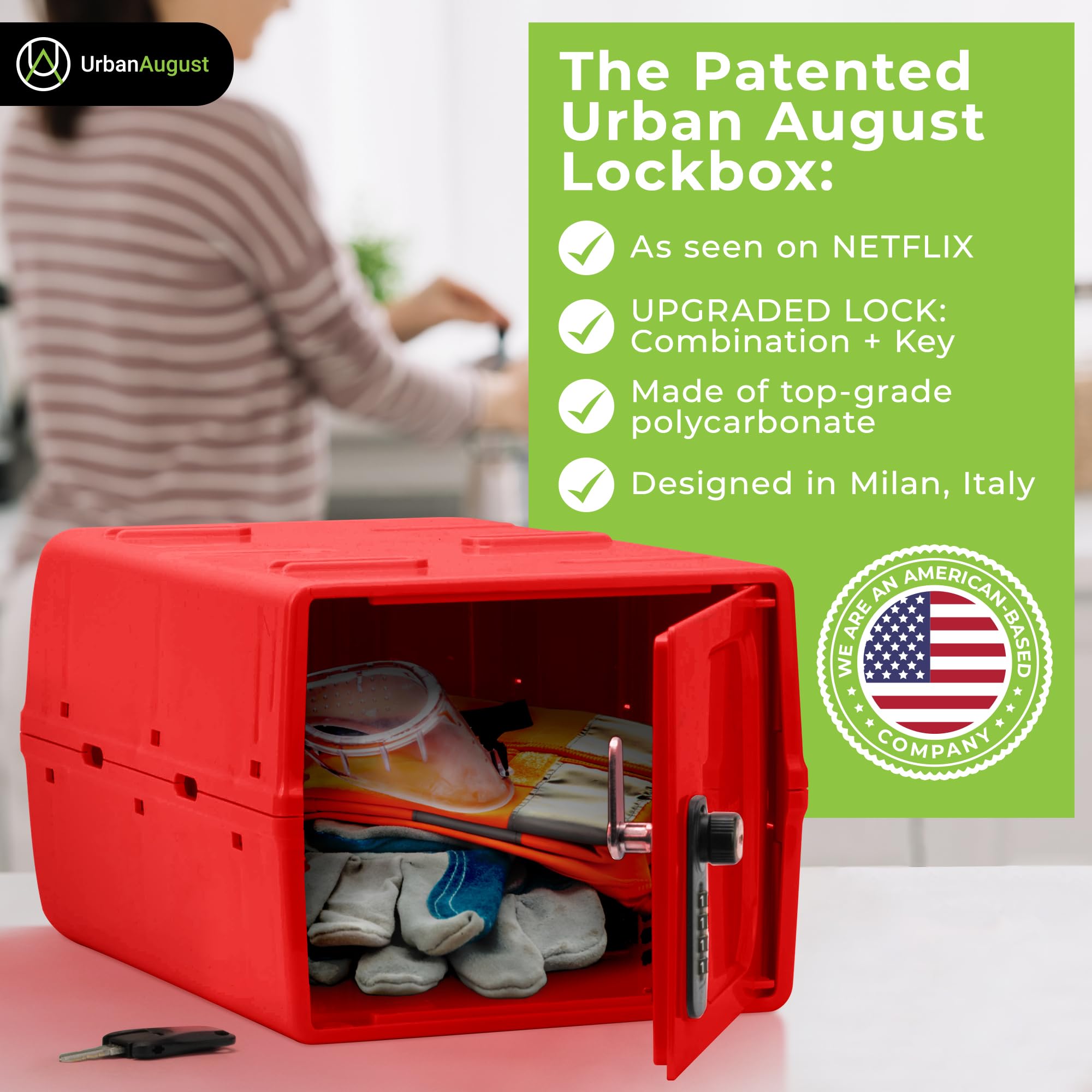 Snapklik.com : Urban August Dual Combination & Keyed Lockbox - Lockable ...