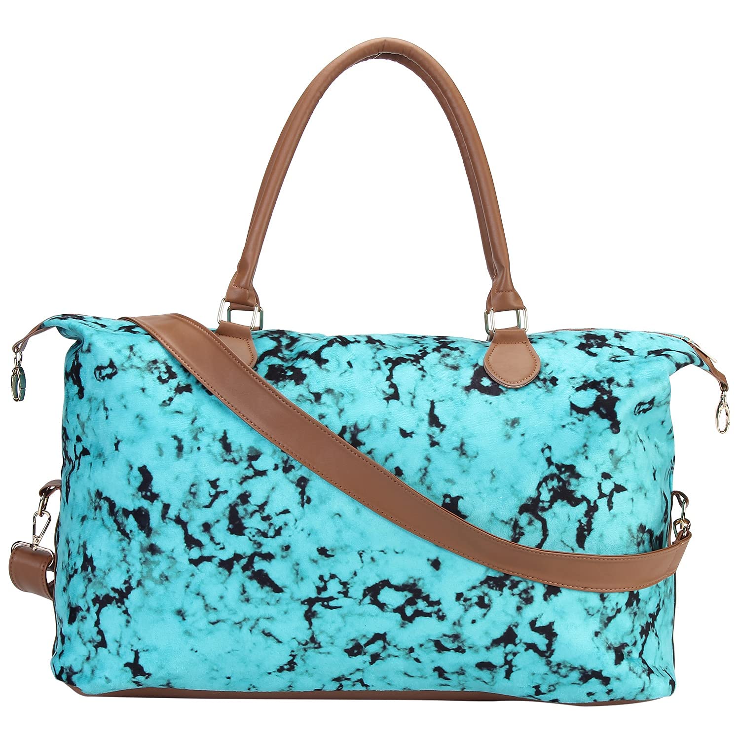 Snapklik.com : Turquoise Marble Weekender Bag Travel Duffel Bag For ...