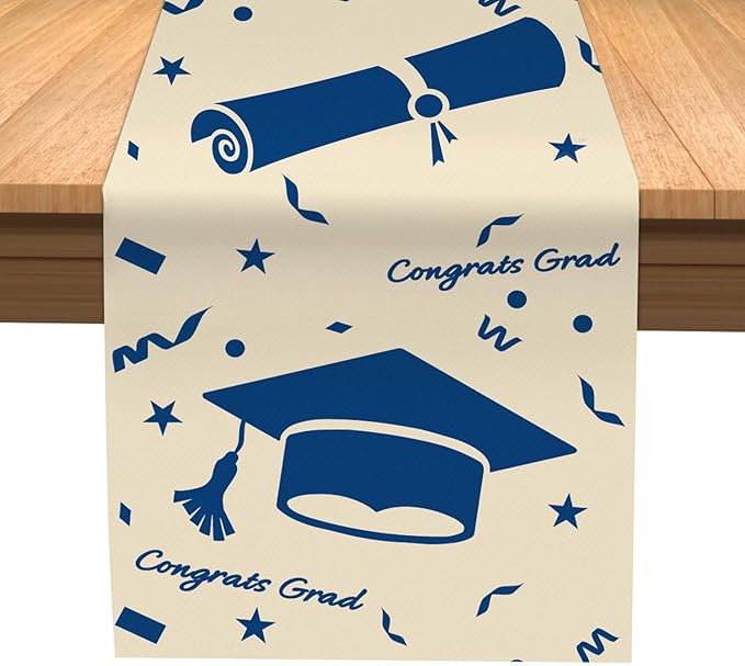 Amazon.com: PEUTIER Graduation Table Runner, 13.8x71in Graduation ...