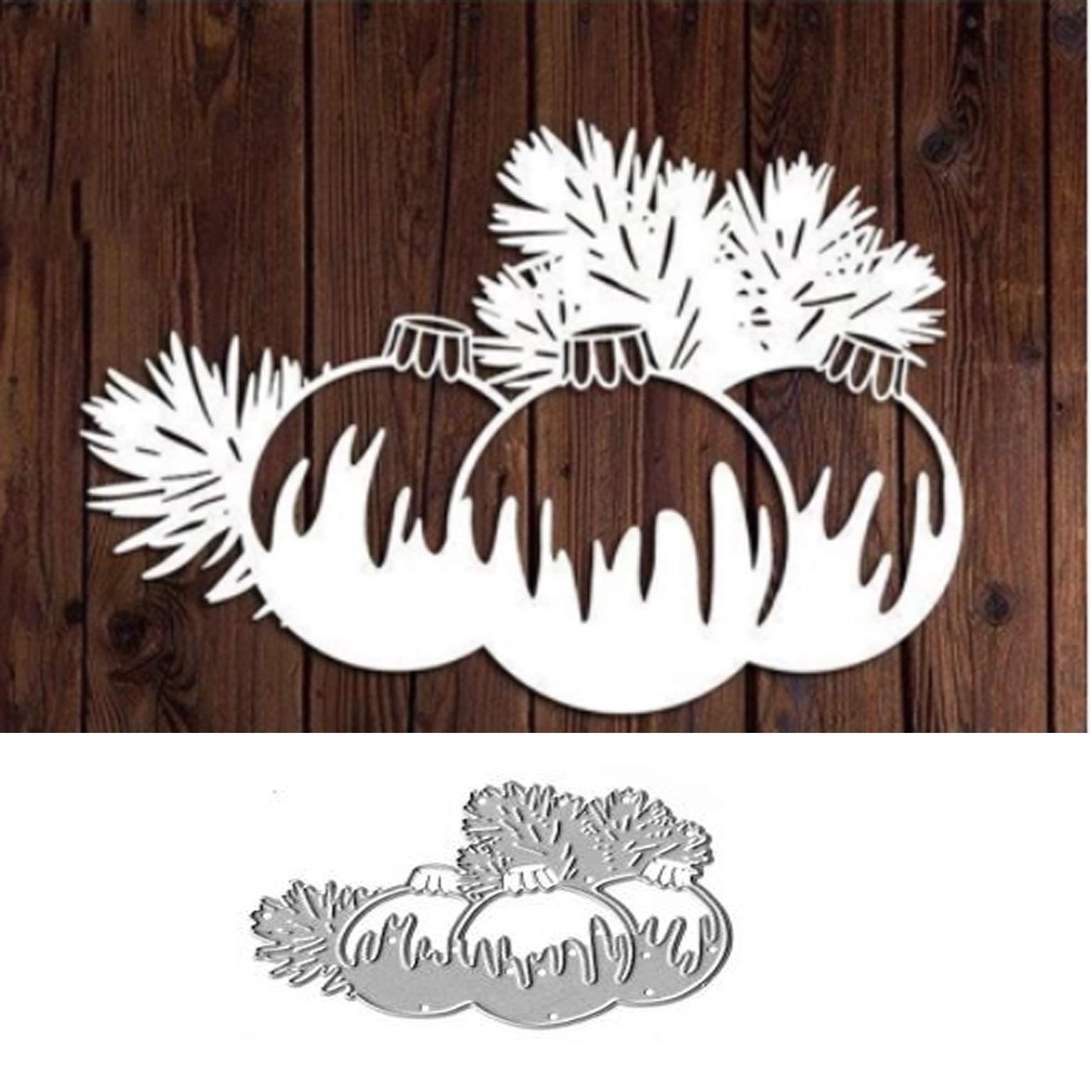 Amazon.com: Christmas Balls Metal Die Cuts,Merry Christmas Tree ...