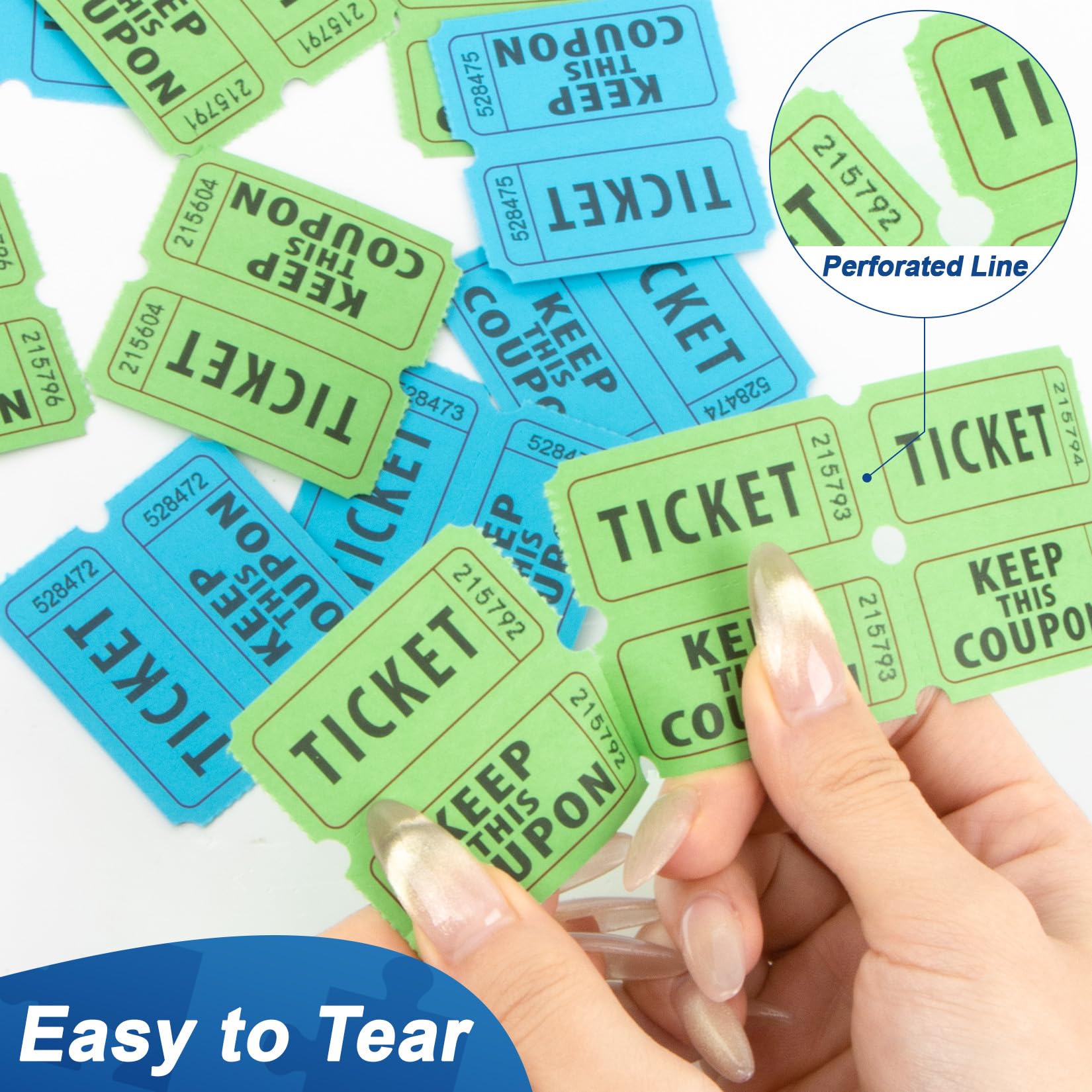 Snapklik.com : 800PCS Raffle Tickets Roll - 50/50 Double Raffle Tickets ...
