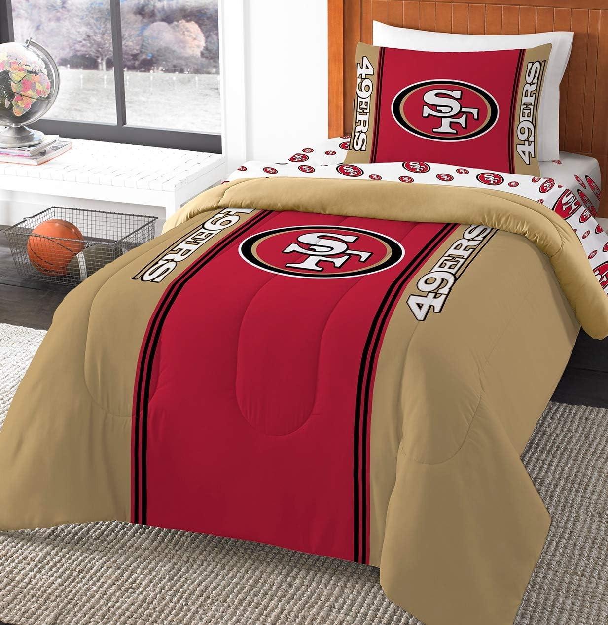 Amazon.com: NFL 49ers Full Bed in a Bag Bedding Set #27942565 : Sports ...
