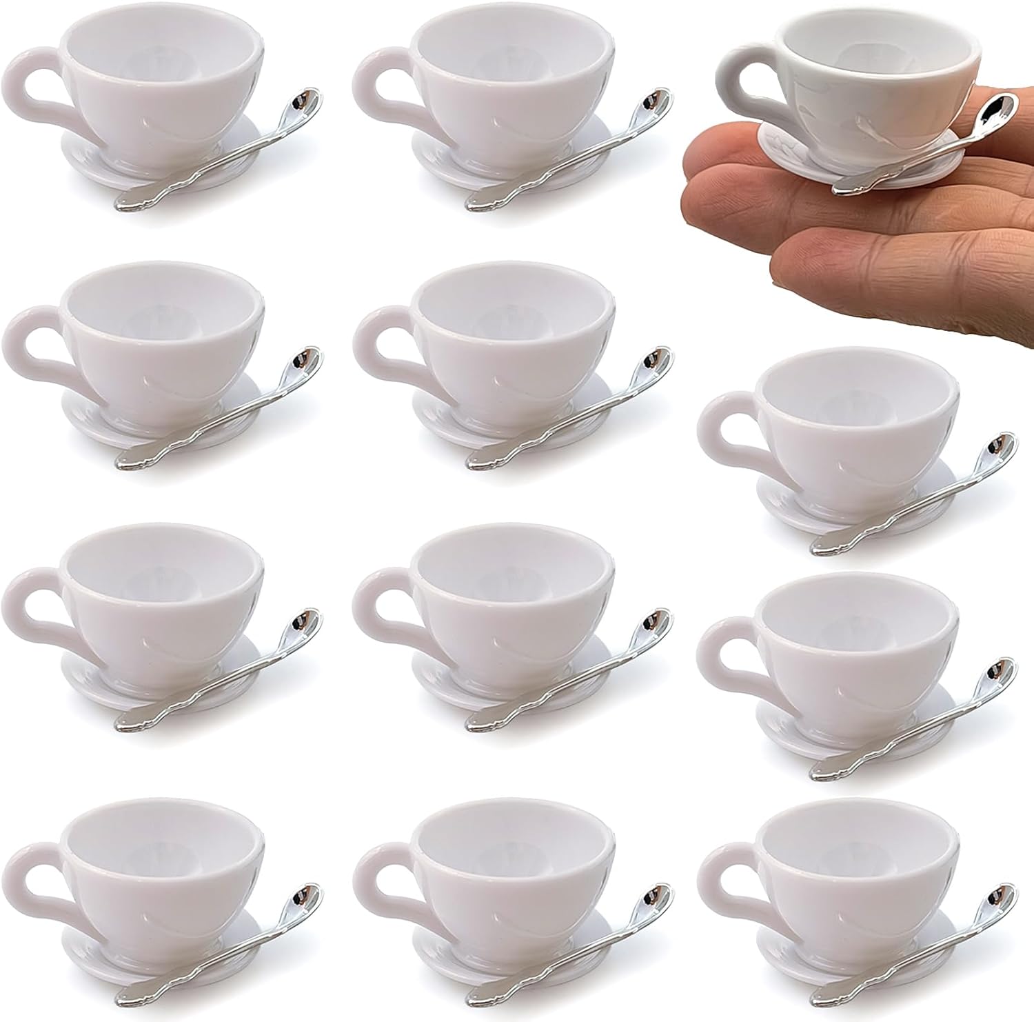 Amazon.com: 12 Sets Mini Coffee Cups Mini Dollhouse Cups Miniatures Tea ...