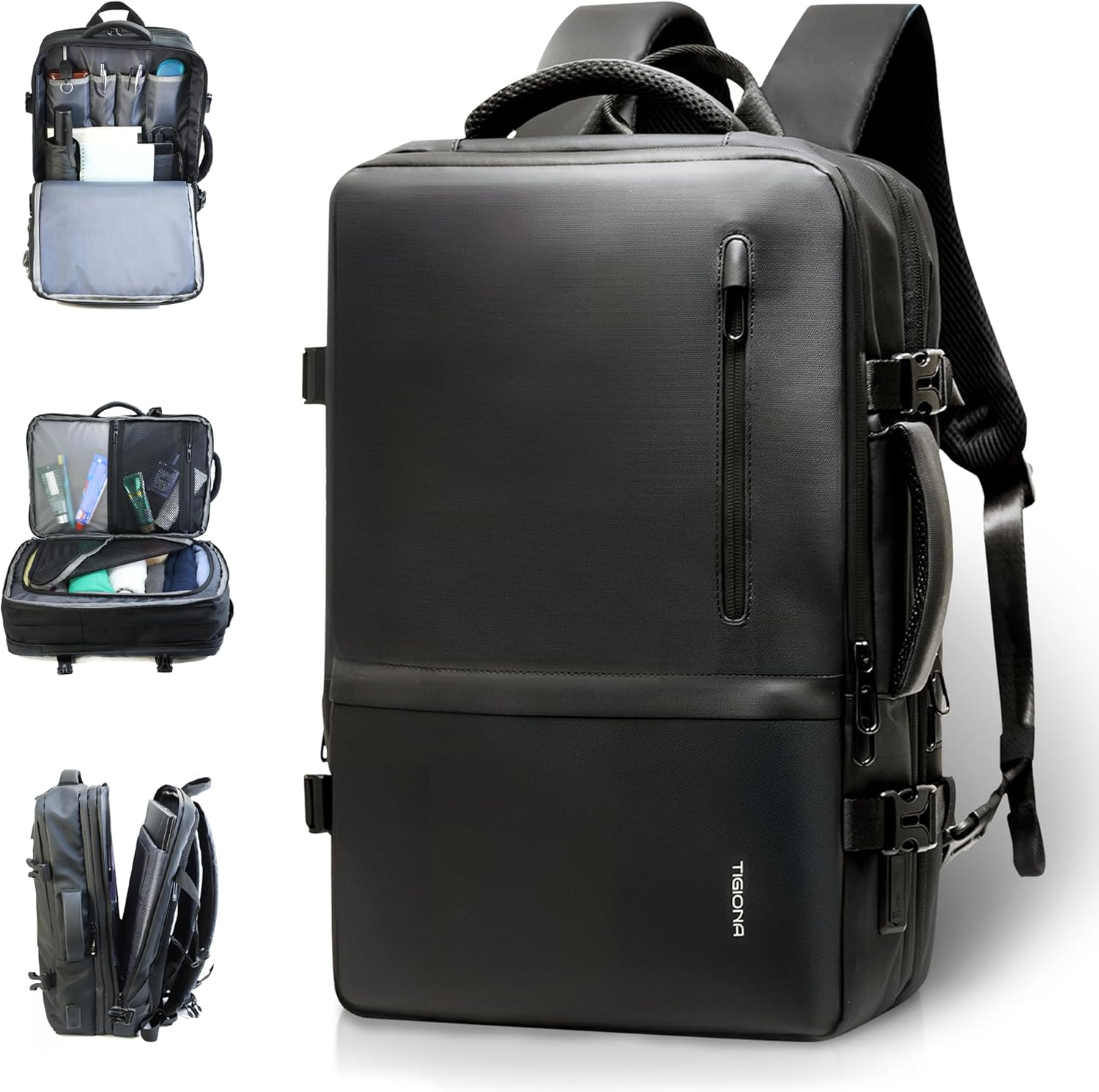 Amazon.co.jp: [TIGIONA] [2025年モデル] ビジネスリュック 人気 大容量 35L A4収納可 3way マチ拡張 17インチ PCラップトップバック 多機能 ...