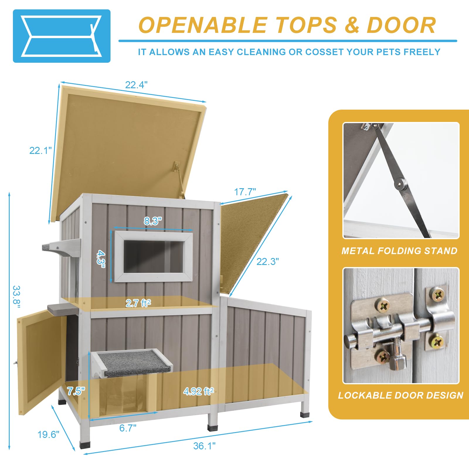 Snapklik.com : Ketive Feral Cat House Outdoor Cat Shelter Weatherproof ...