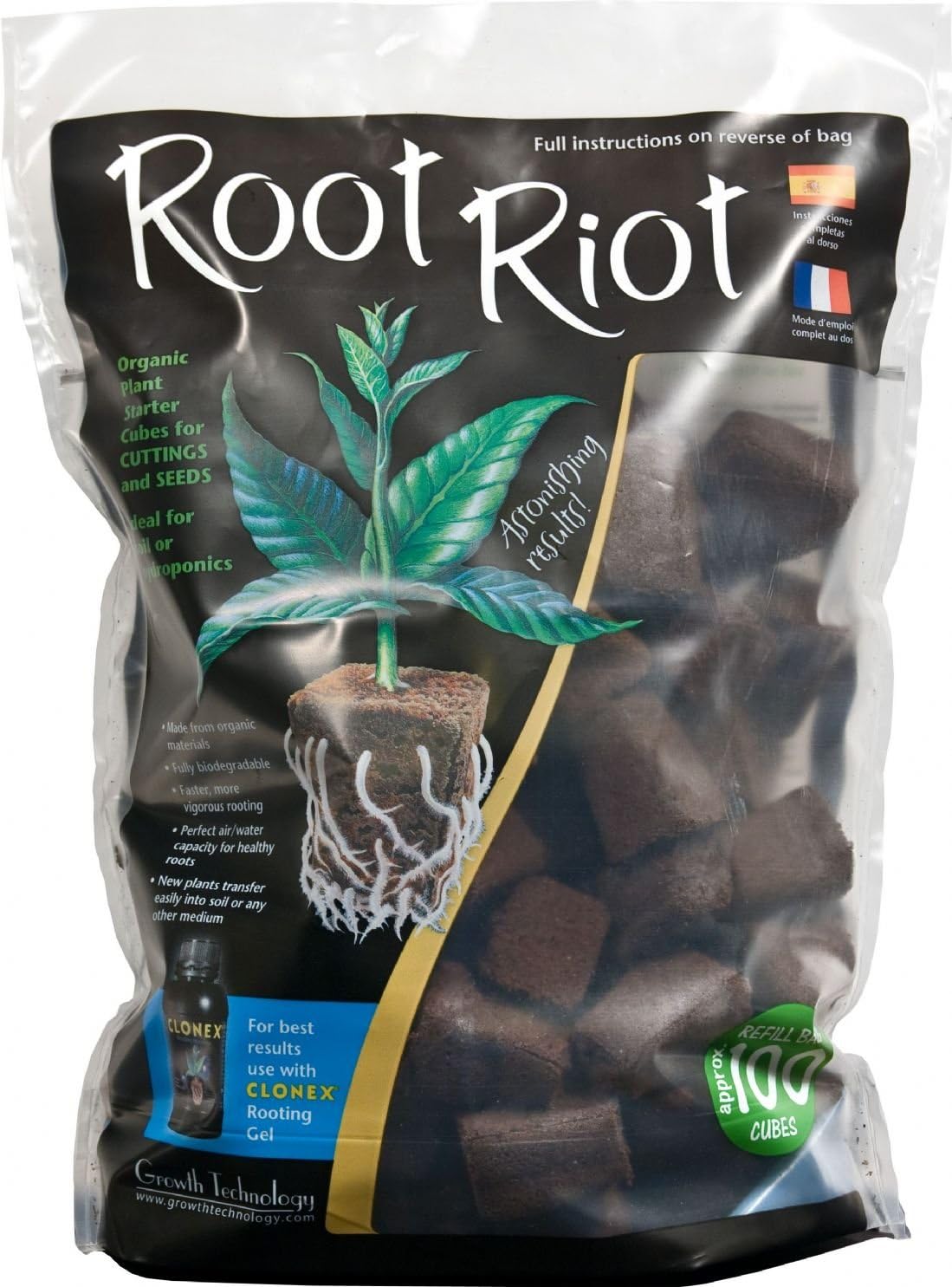 Growth Technology Root Riot Tray Refill 100pcs – BigaMart