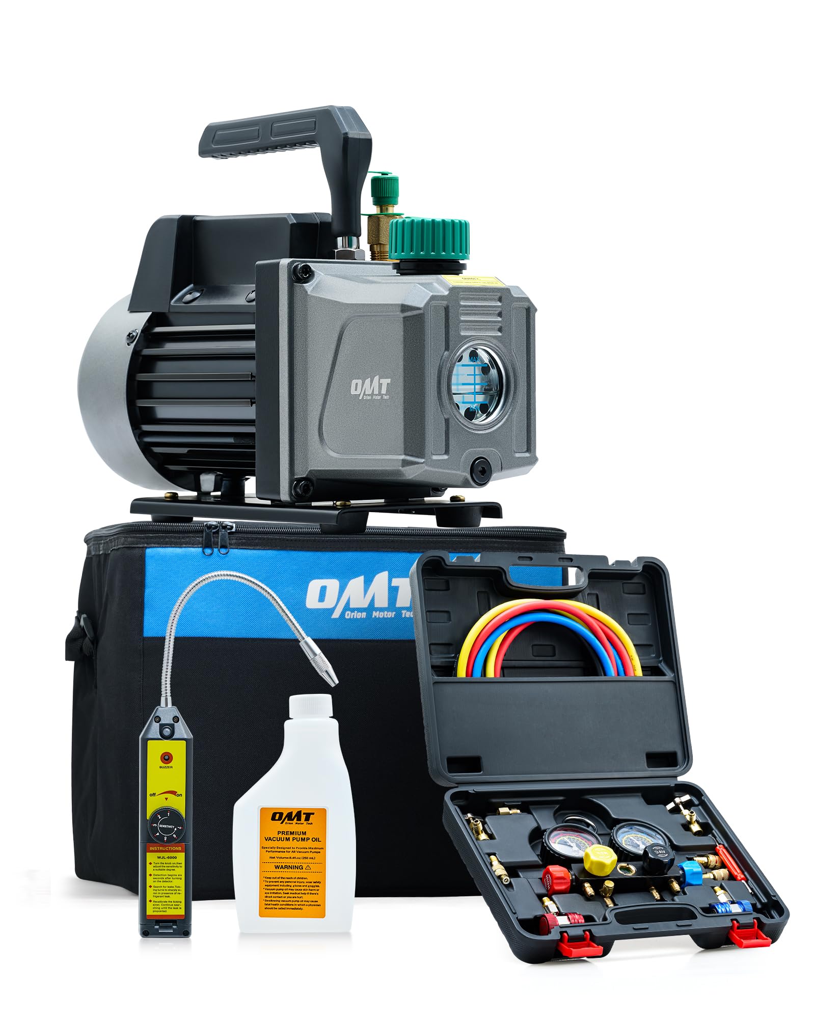 Snapklik.com : Orion Motor Tech AC Vacuum Pump And Gauge Set, 1/3 Hp 4. ...