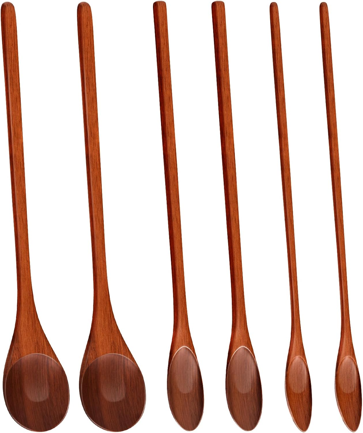 Amazon.com: 6 Pcs Small Wooden Spoon, Wooden Coffee Spoon, Long Handle ...