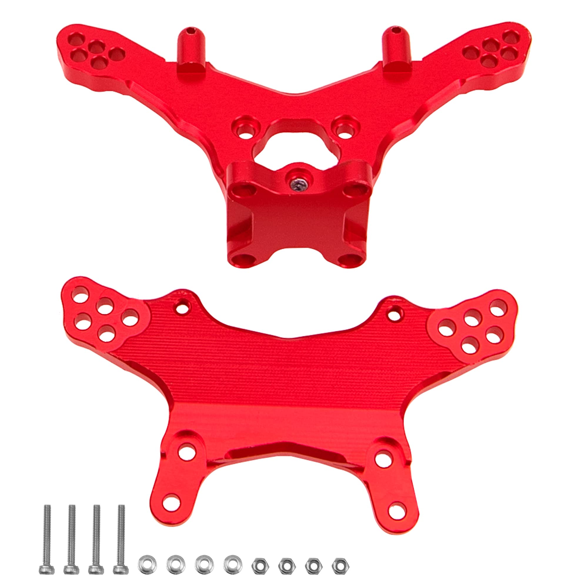 Amazon.com: Vgoohobby Metal Front & Rear Shock Tower RC Shocks Damper ...
