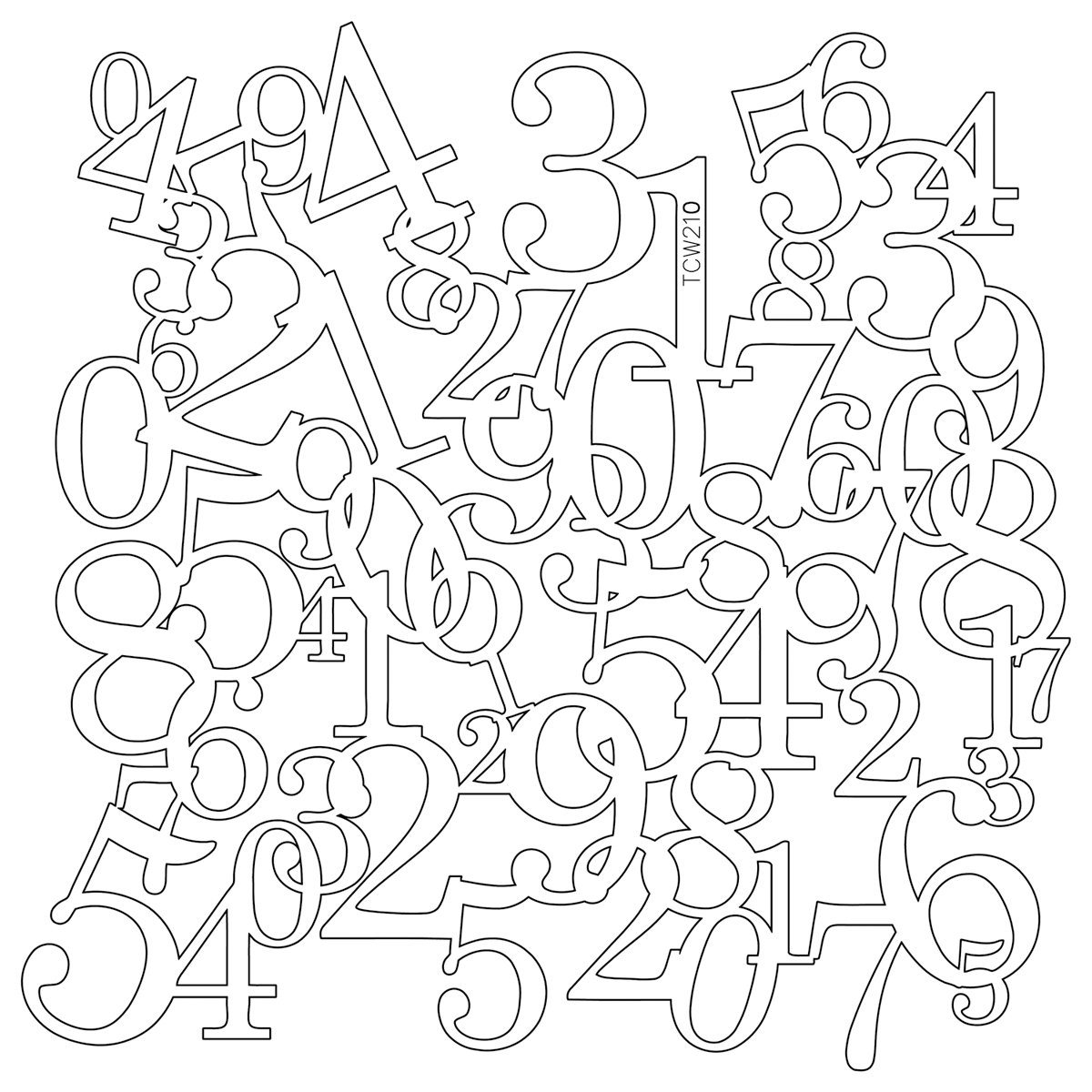 Amazon.com: Crafters Workshop Template, 6 by 6-Inch, Numbers Collage