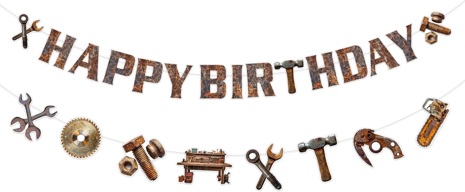 Amazon.com: SHADOAMP Mechanic Birthday Party Decoration Men, Mechanic ...