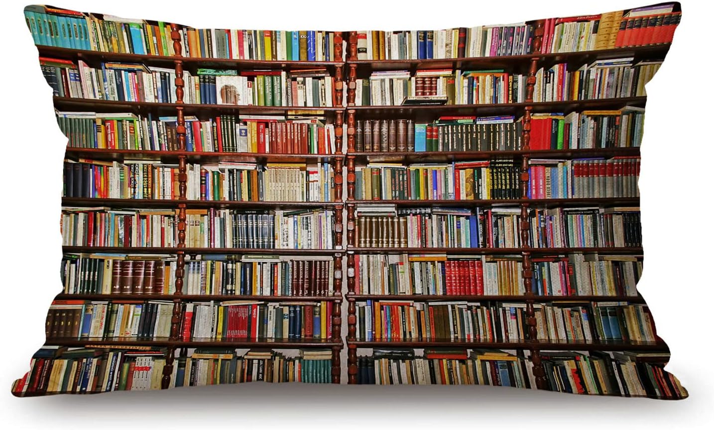 Amazon.com: Solekla Library Bookshelf Farmhouse Pillow Covers 12" x 20 ...