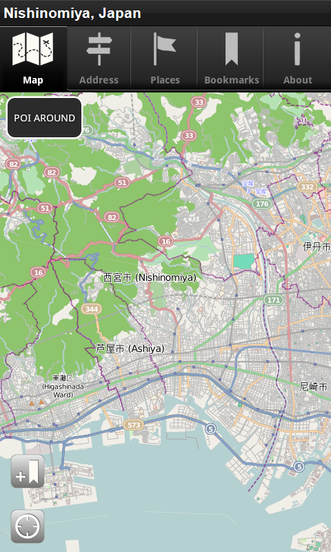 Offline Map Nishinomiya, Japan - CNM - App on Amazon Appstore