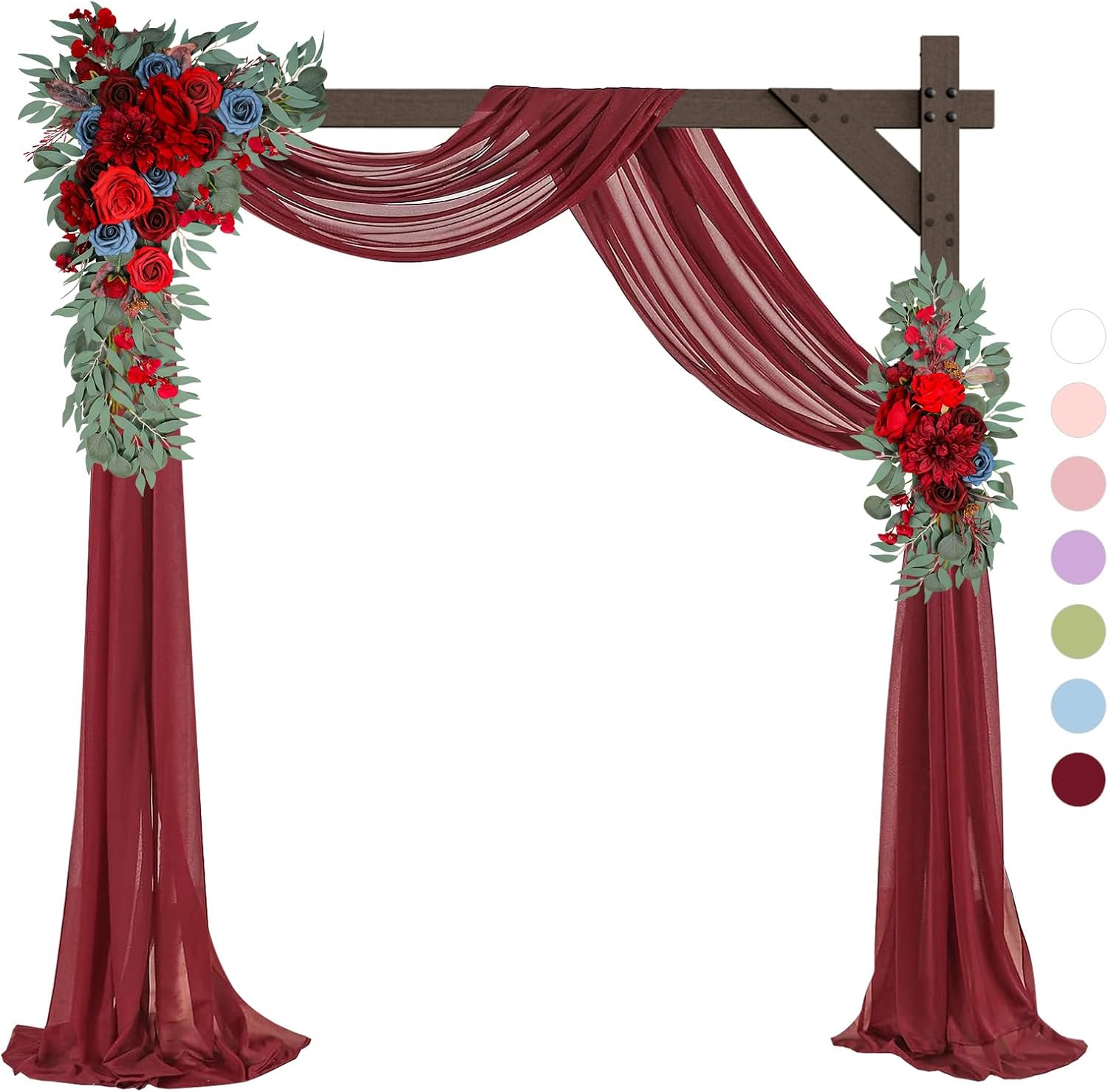 Amazon.com: Wedding Decor Arch Flowers Kit(Pack of 5), 2pcs Artificial ...
