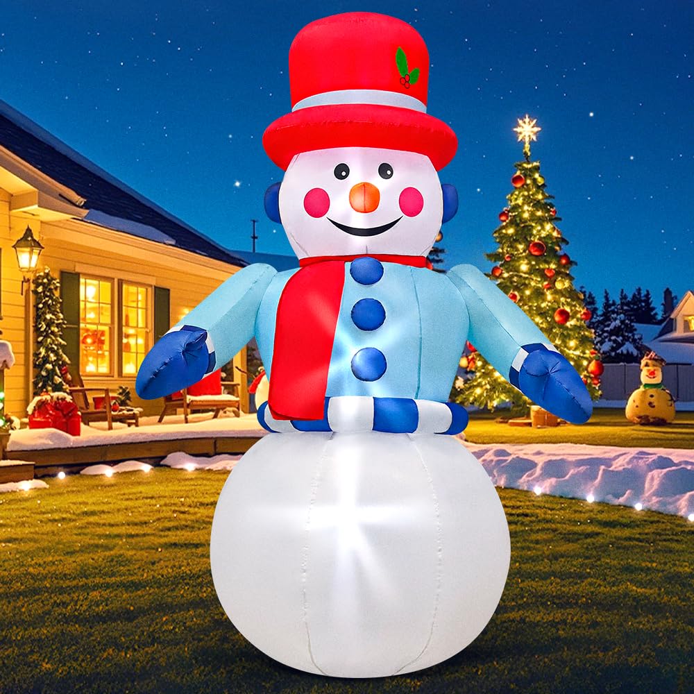 Amazon.com: KOOY 6FT Christmas Inflatables Snowman Outdoor Yard ...