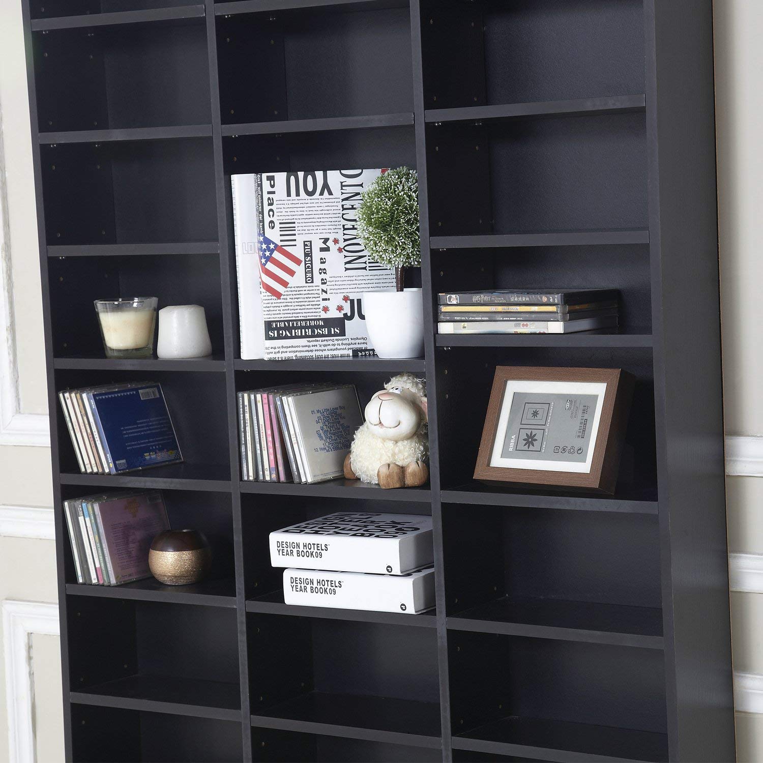 HOMCOM CD DVD Storage Shelf Storage Unit For 1116 CDs Height homcom-cd-dvd-storage-shelf-storage-unit-for-1116-cds-height