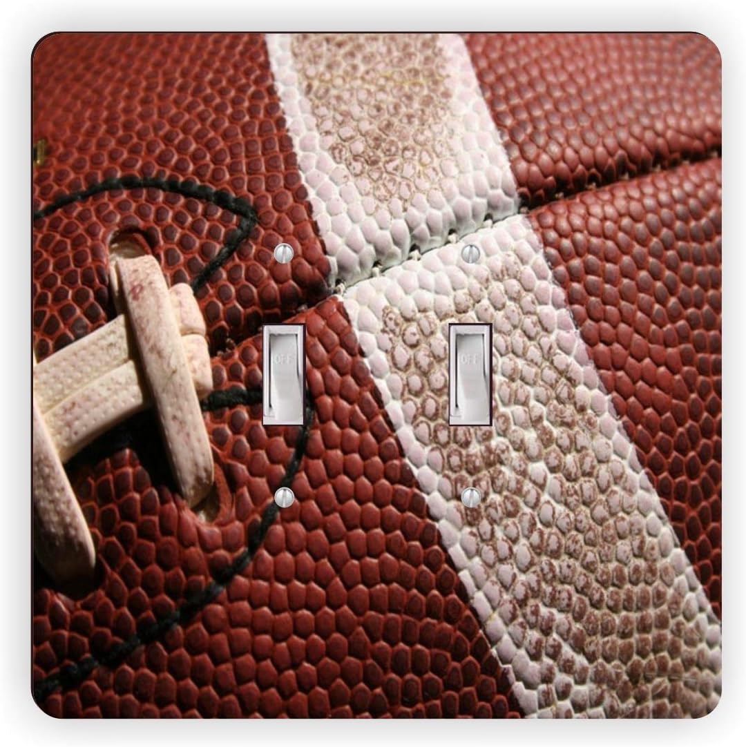 Brown American Football - Light Switch Plate Cover - Double Toggle ...