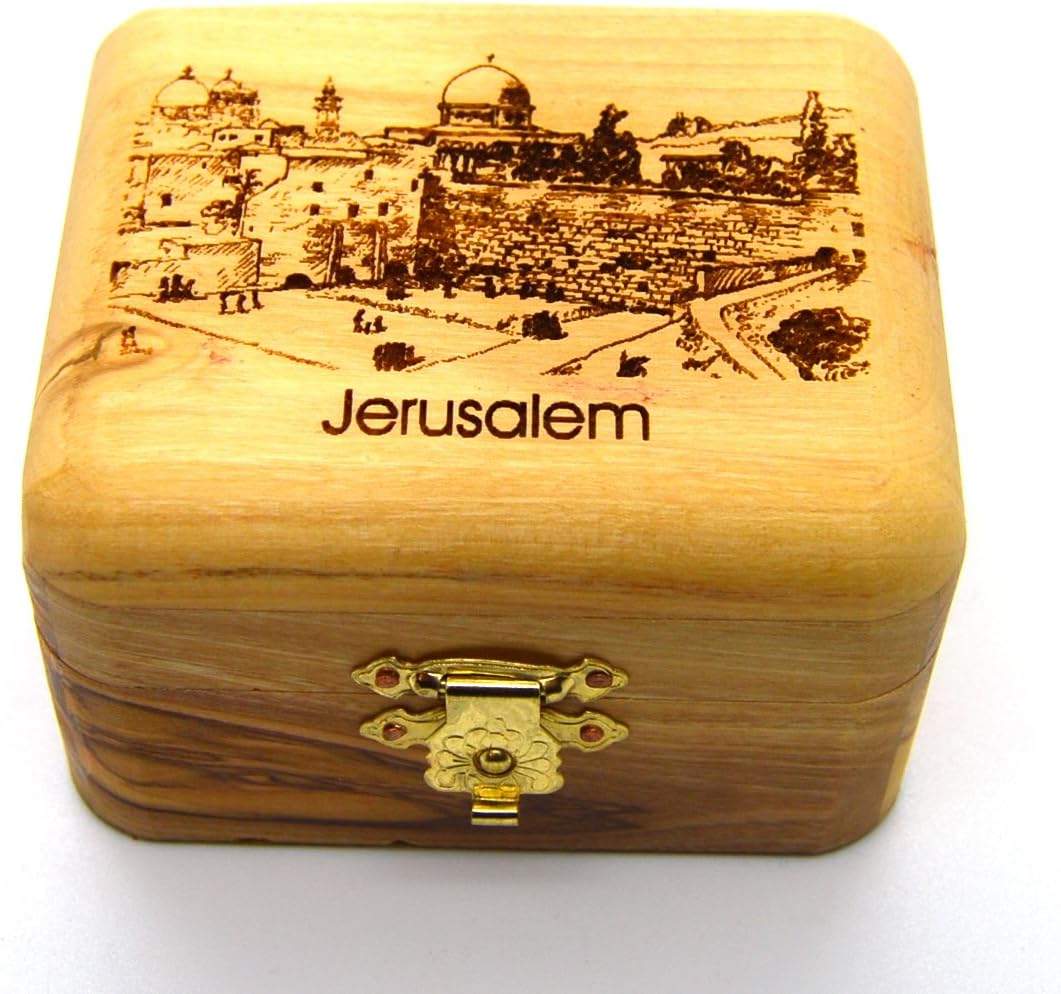 Amazon.com: Olive Wood Box Genuine Holy Land Olive Wood Jerusalem The ...