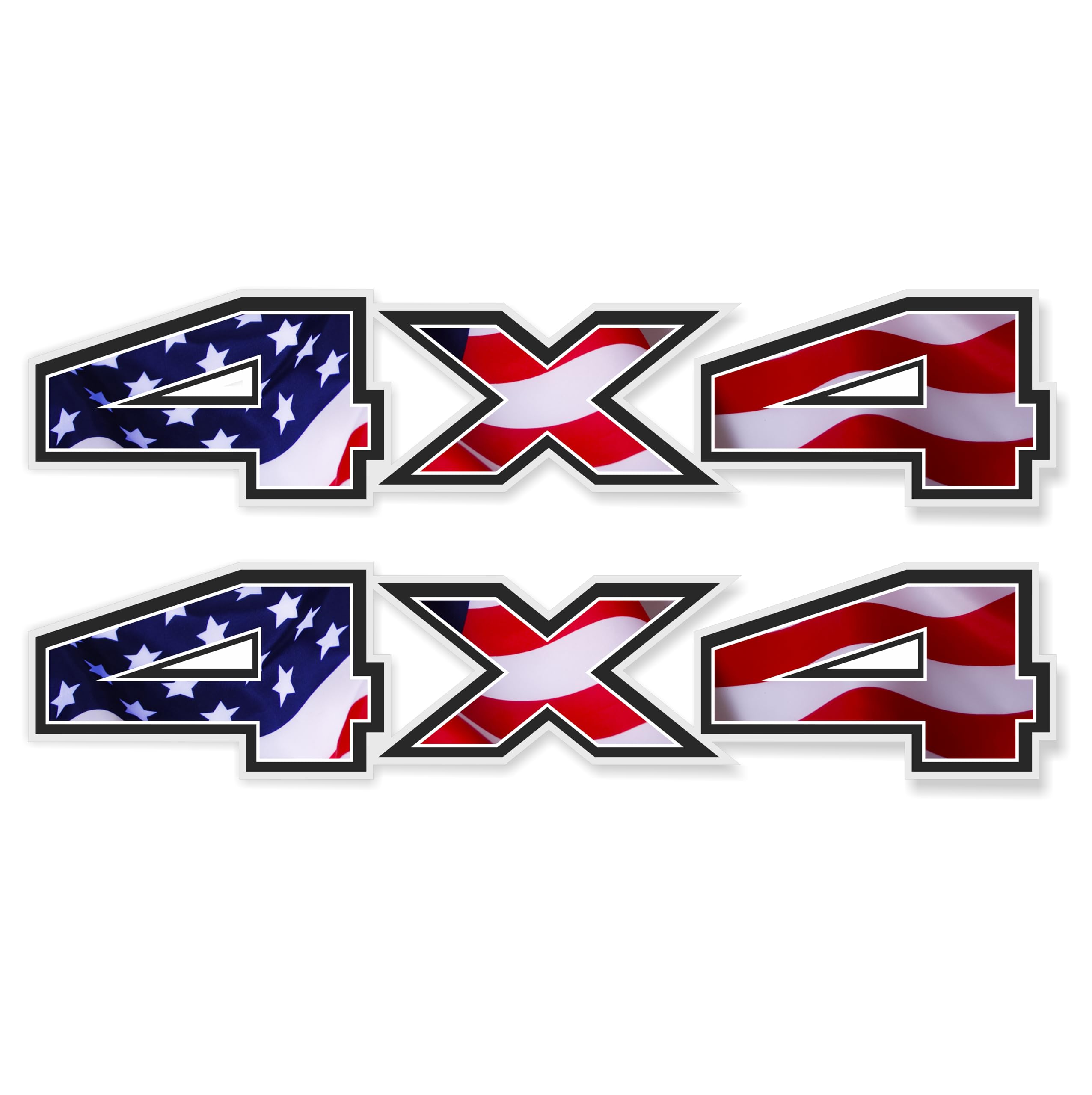 Amazon.com: 4x4 American Flag Decals Bedside Truck Stickers Compatible ...