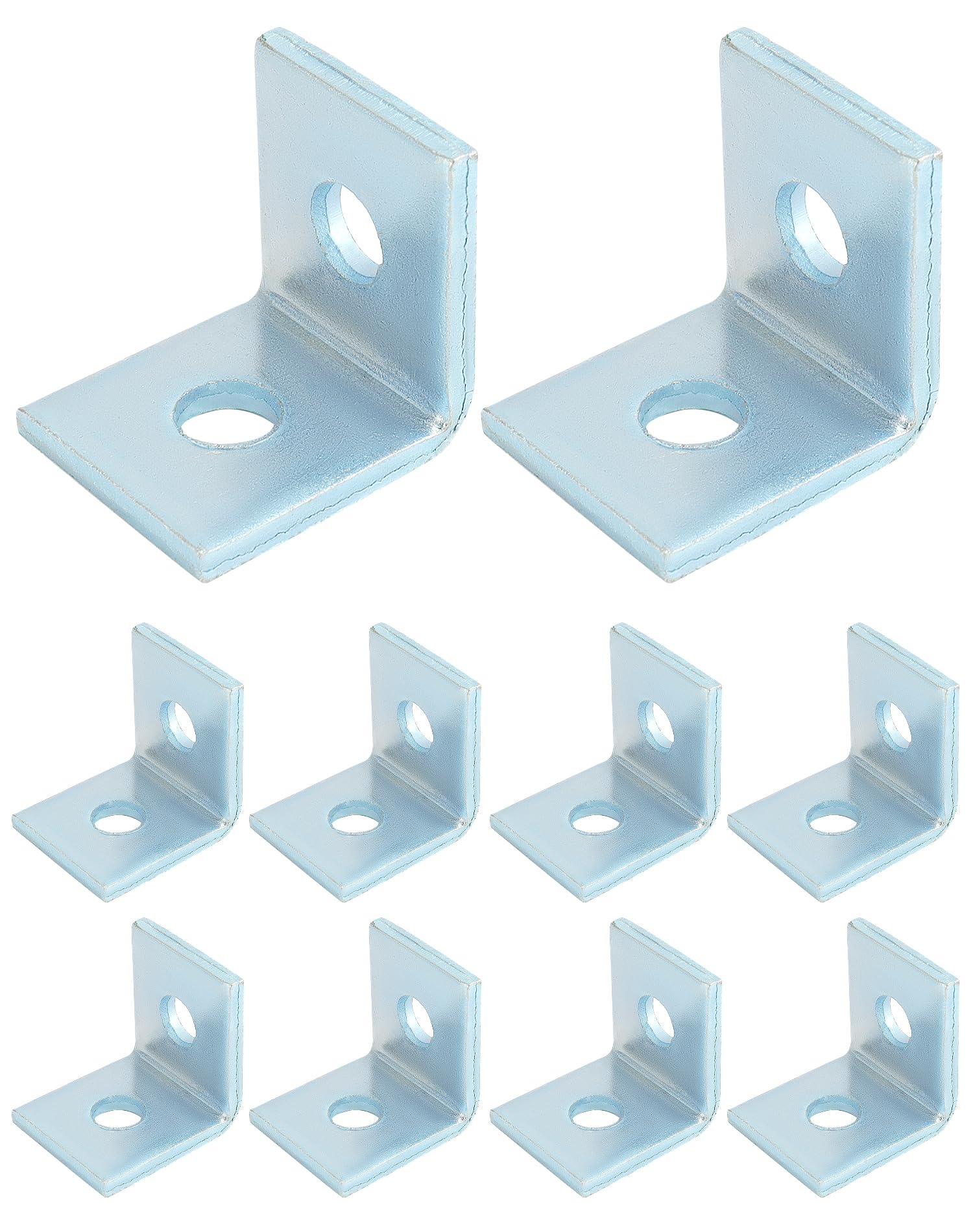Amazon.com: QWORK 10-Pack Heavy Duty L-Shaped Connector Brackets - 2 ...