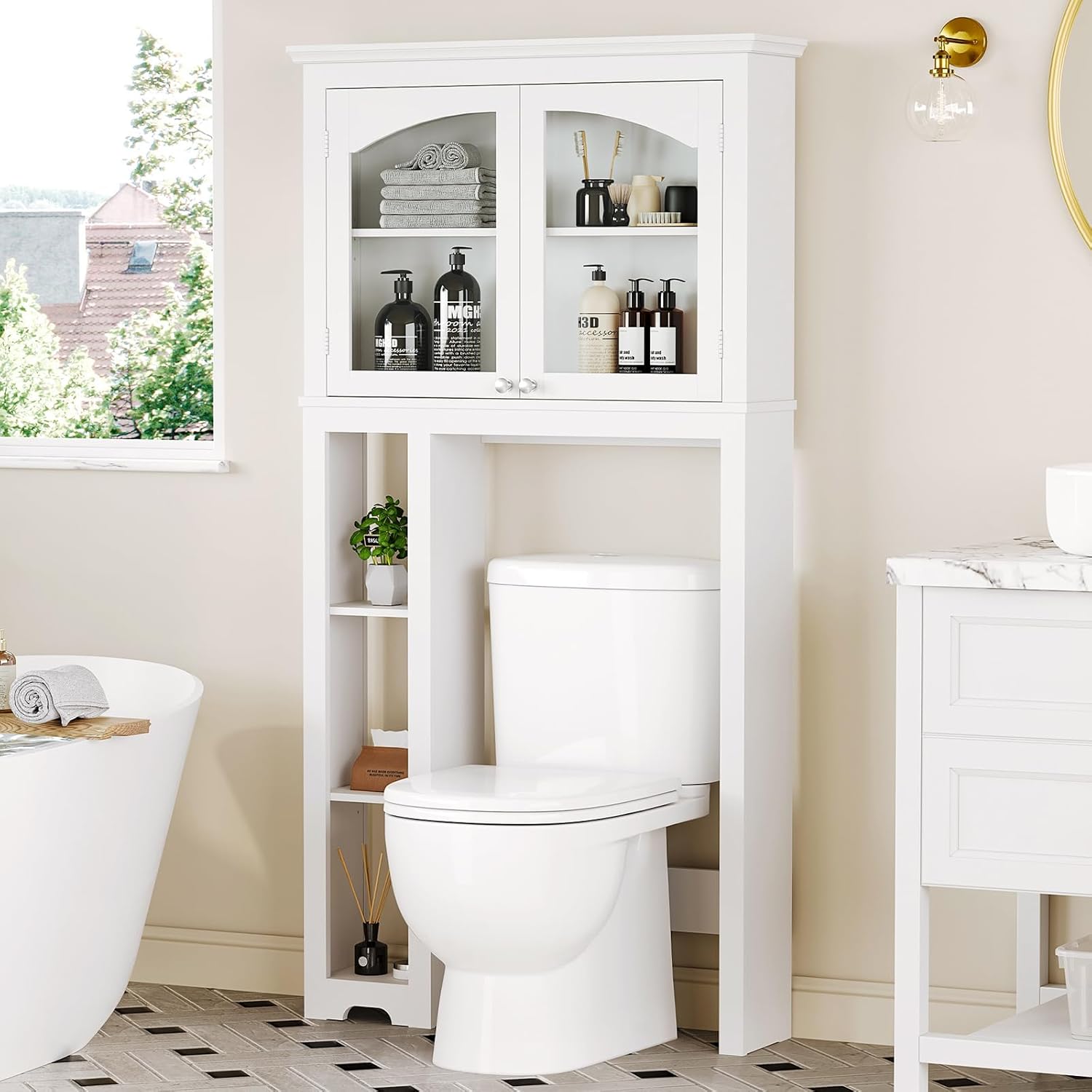 Amazon.com: YITAHOME Over The Toilet Cabinet for Bathroom Storage ...